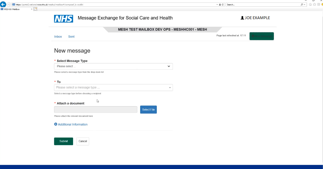 Using the PDS MESH service with the MESH user interface - NHS England ...